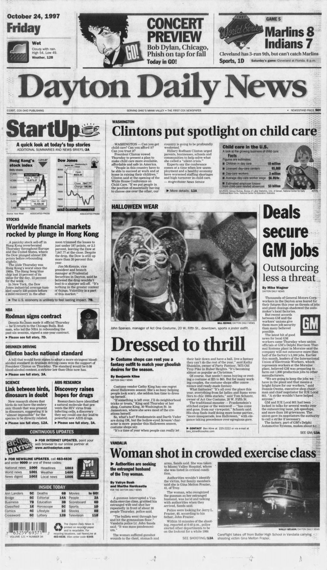 Dayton Daily News, Bob Dylan front cover