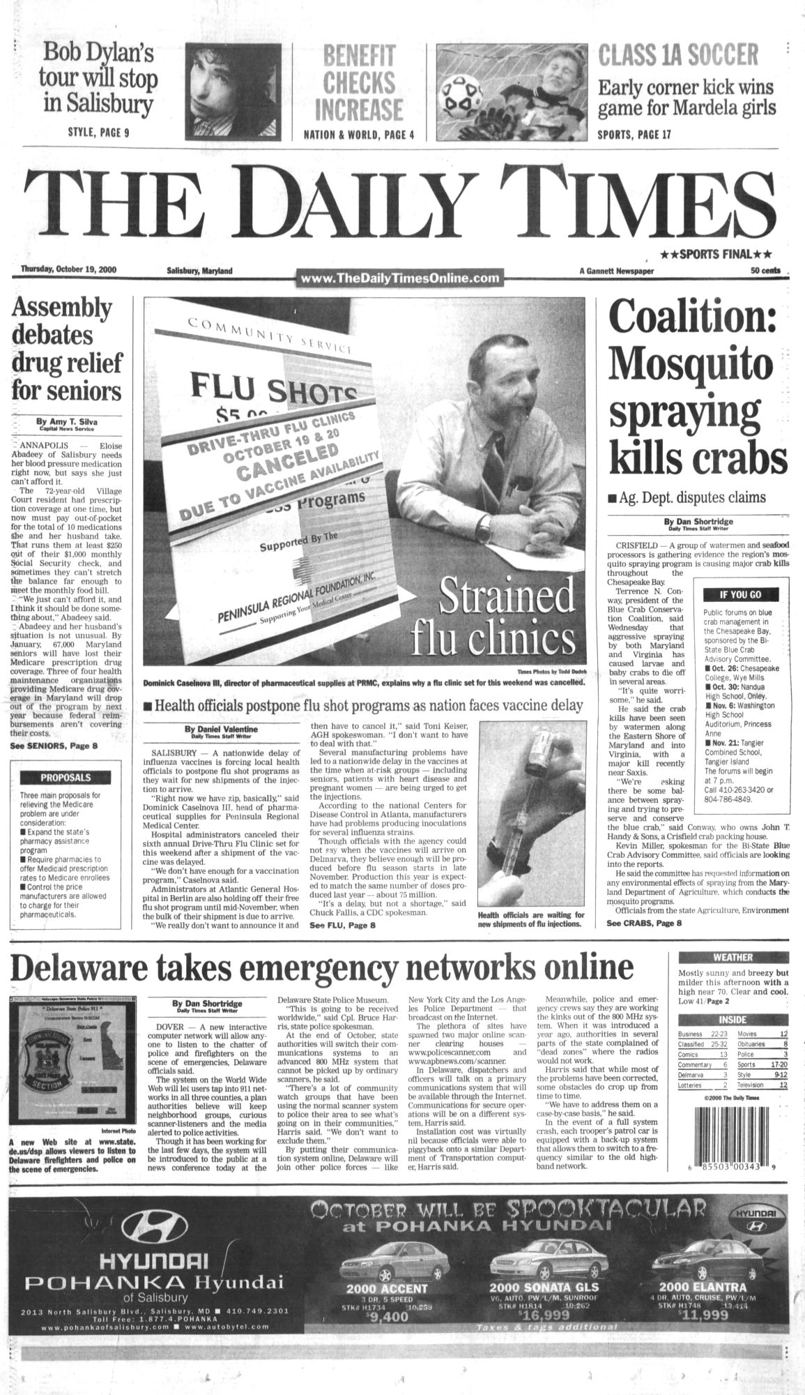 Daily Times Bob Dylan front cover